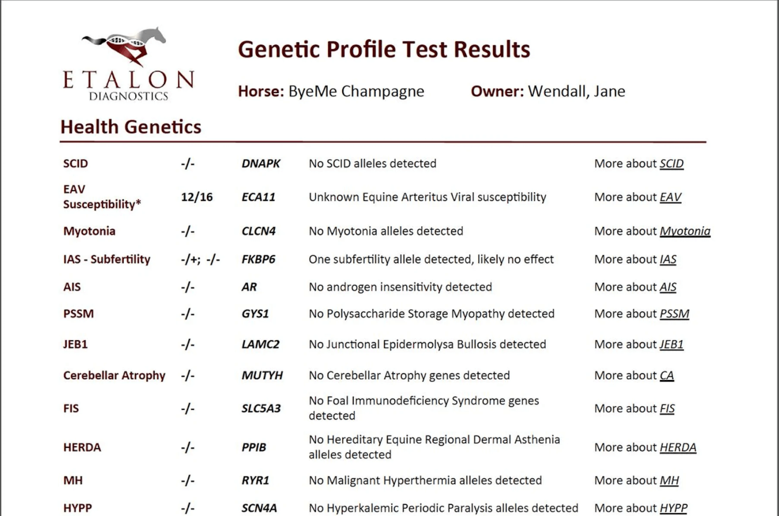 Etalon Diagnostics Review 2023: Horse Health & DNA Test
